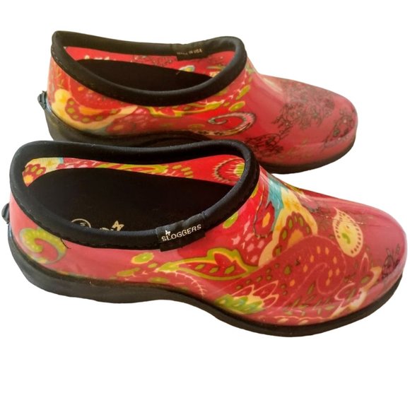 Sloggers | Shoes | Euc Sloggers Womens Rain Mud Garden Shoe Paisley Red ...
